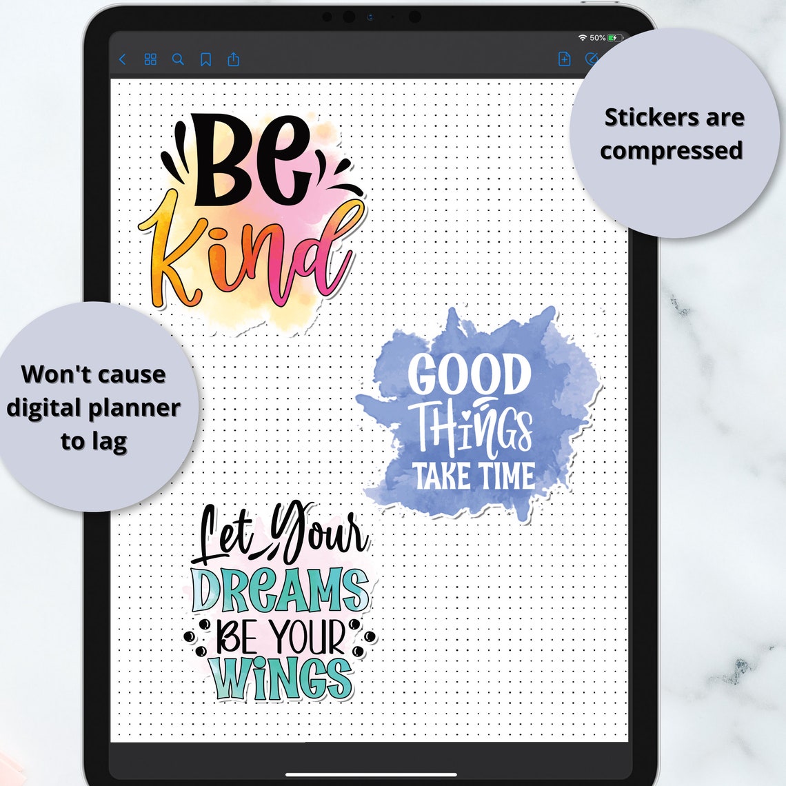 Motivational Digital Stickers Positive Thinking Precropped - Etsy