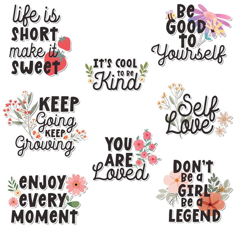 Positive Quotes Digital Stickers, Motivational, Positive Thinking ...