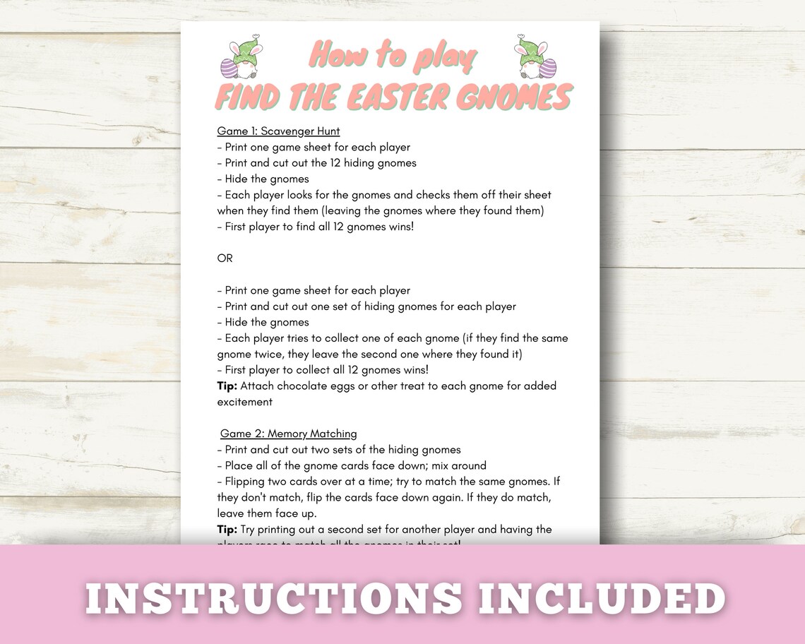 Printable Easter Scavenger Hunt for Kids Easter Bunny Hide | Etsy