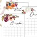 2023 Calendar Printable Watercolor Floral Calendar 2023 - Etsy