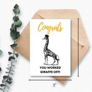 Funny Graduation Card, Giraffe, Printable, Highschool Graduation ...
