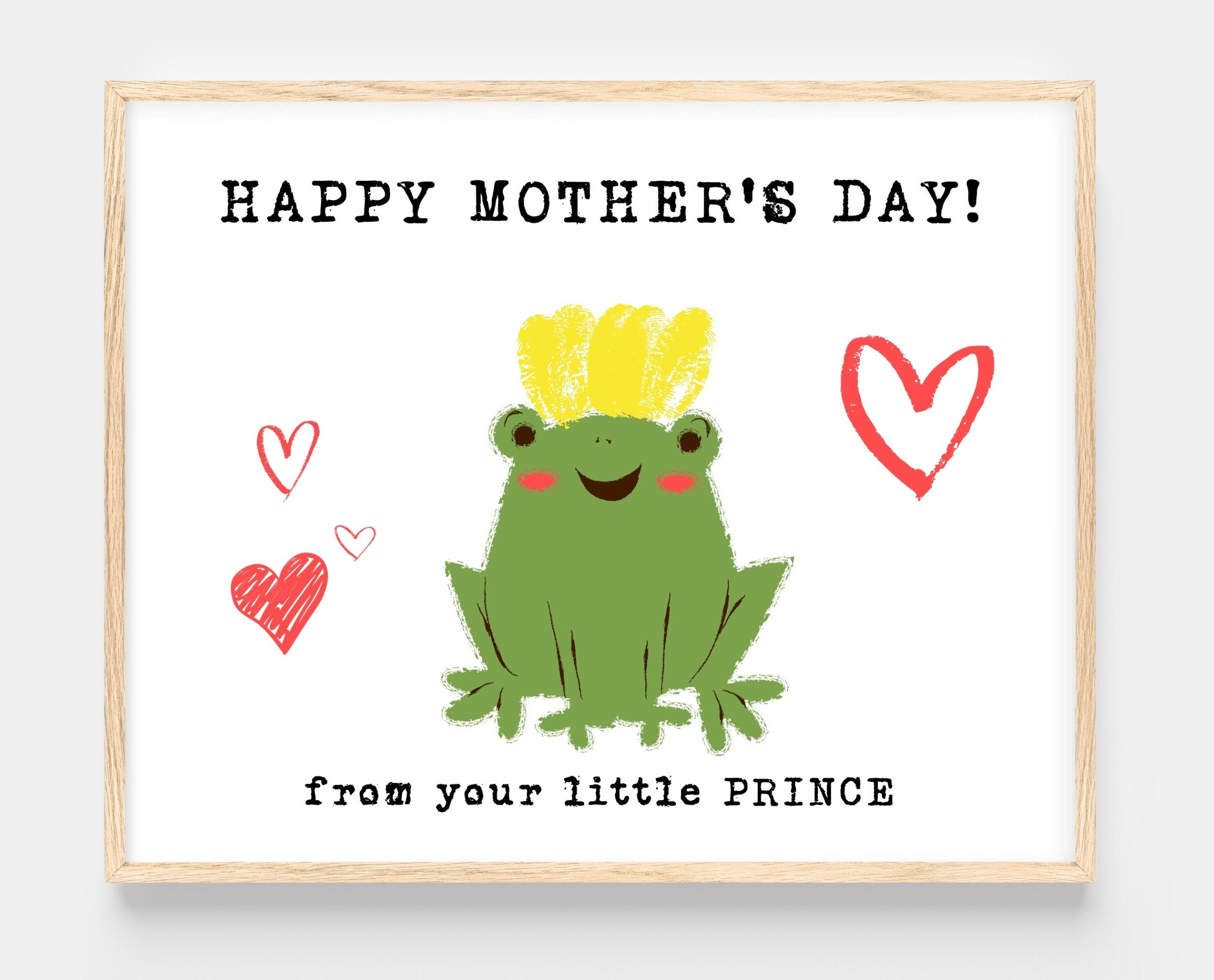 Printable Mother's Day Handprint Keepsake, Frog Prince Handprint Art ...