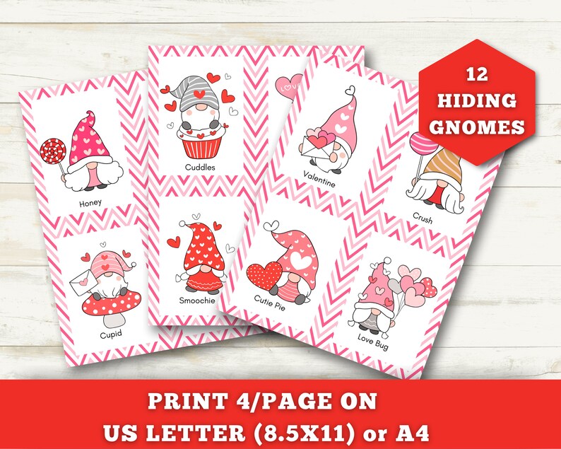 Printable Valentine's Day Scavenger Hunt for Kids, Valentine's Hide and ...