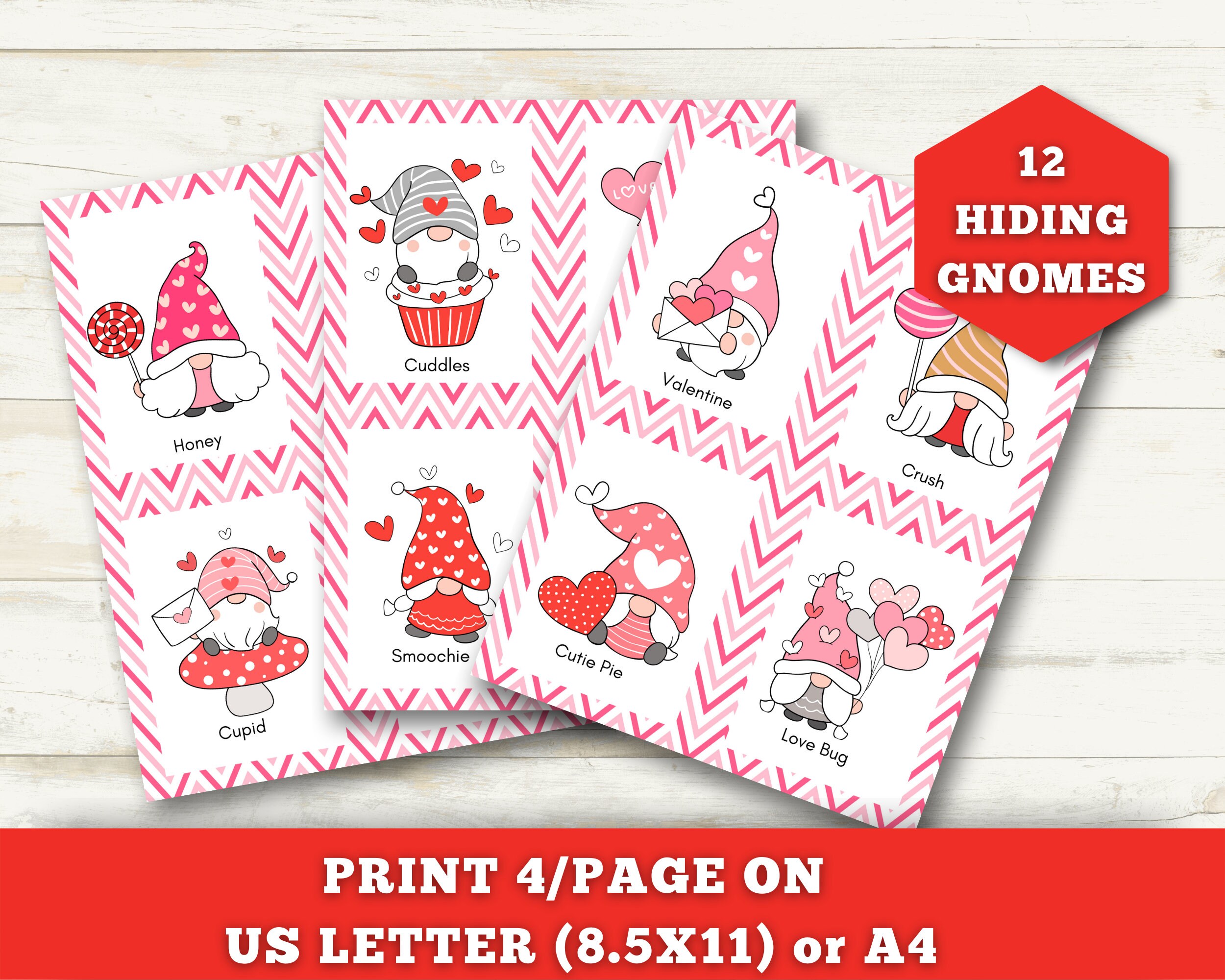 Printable Valentine's Day Scavenger Hunt for Kids, Valentine's Hide and ...