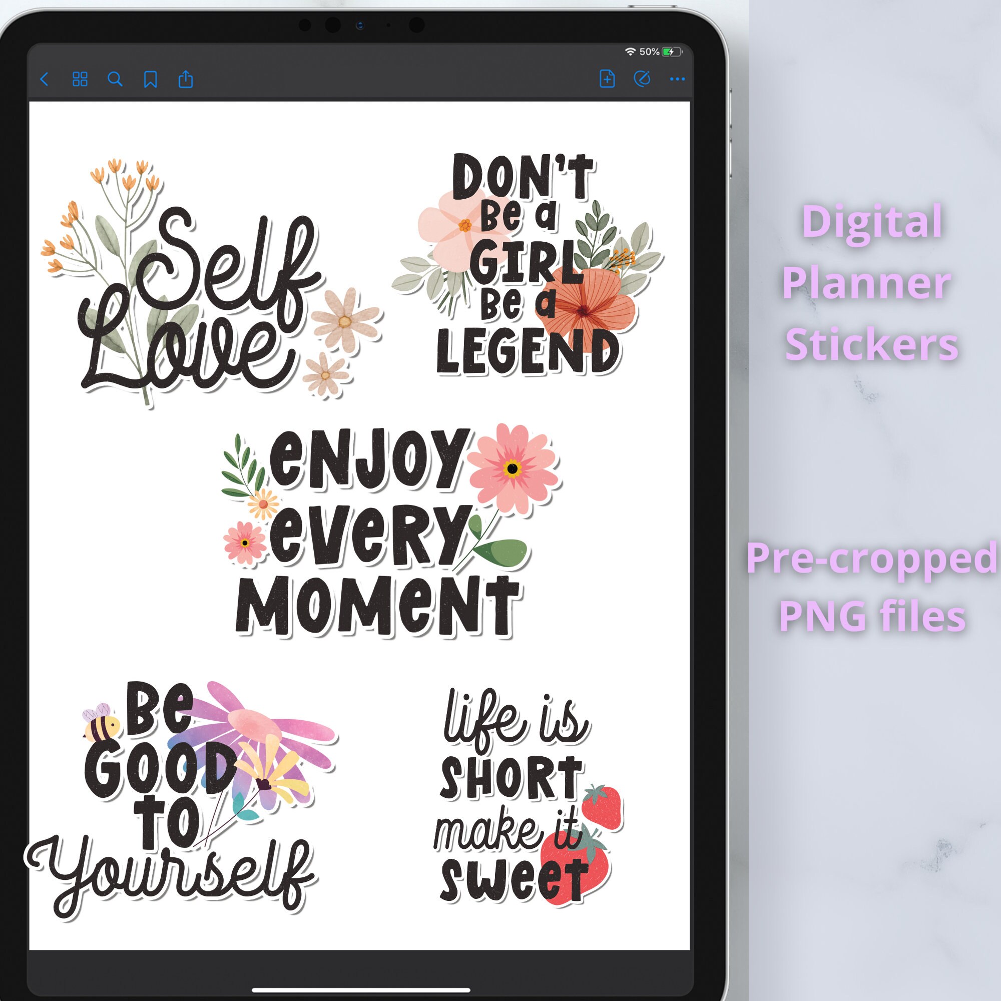 Positive Quotes Digital Stickers, Motivational, Positive Thinking ...