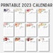 2023 Calendar Printable, Watercolor Floral Calendar 2023 2024, 2 Year ...