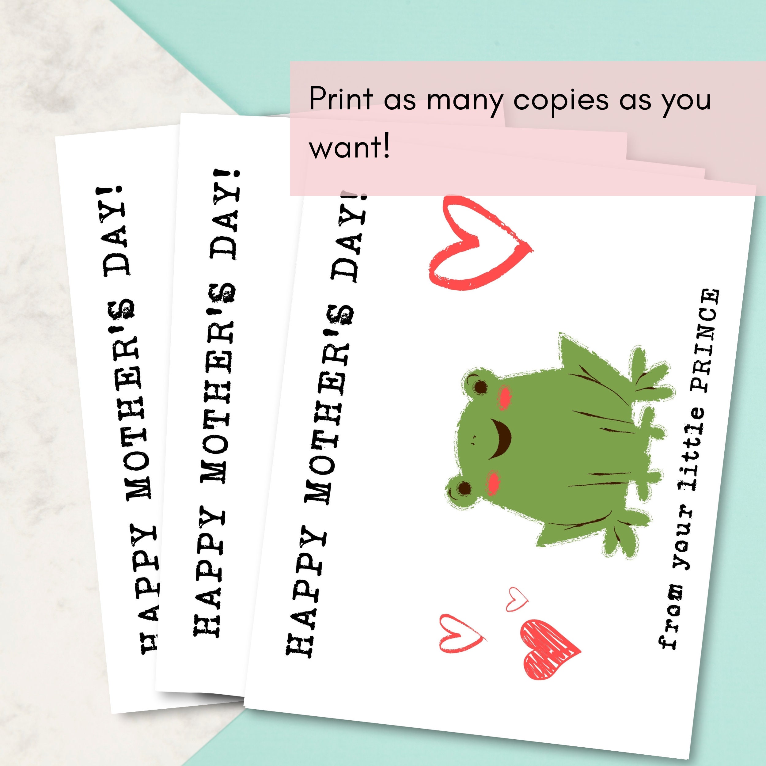 Printable Mother's Day Handprint Keepsake, Frog Prince Handprint Art ...