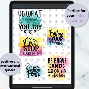 Motivational Digital Stickers, Positive Thinking, Precropped Digital ...
