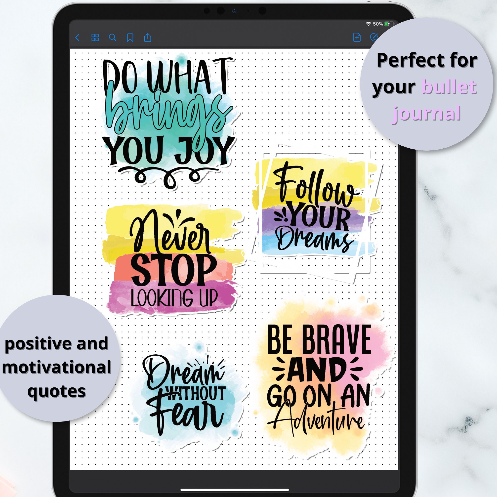 Motivational Digital Stickers, Positive Thinking, Precropped Digital ...