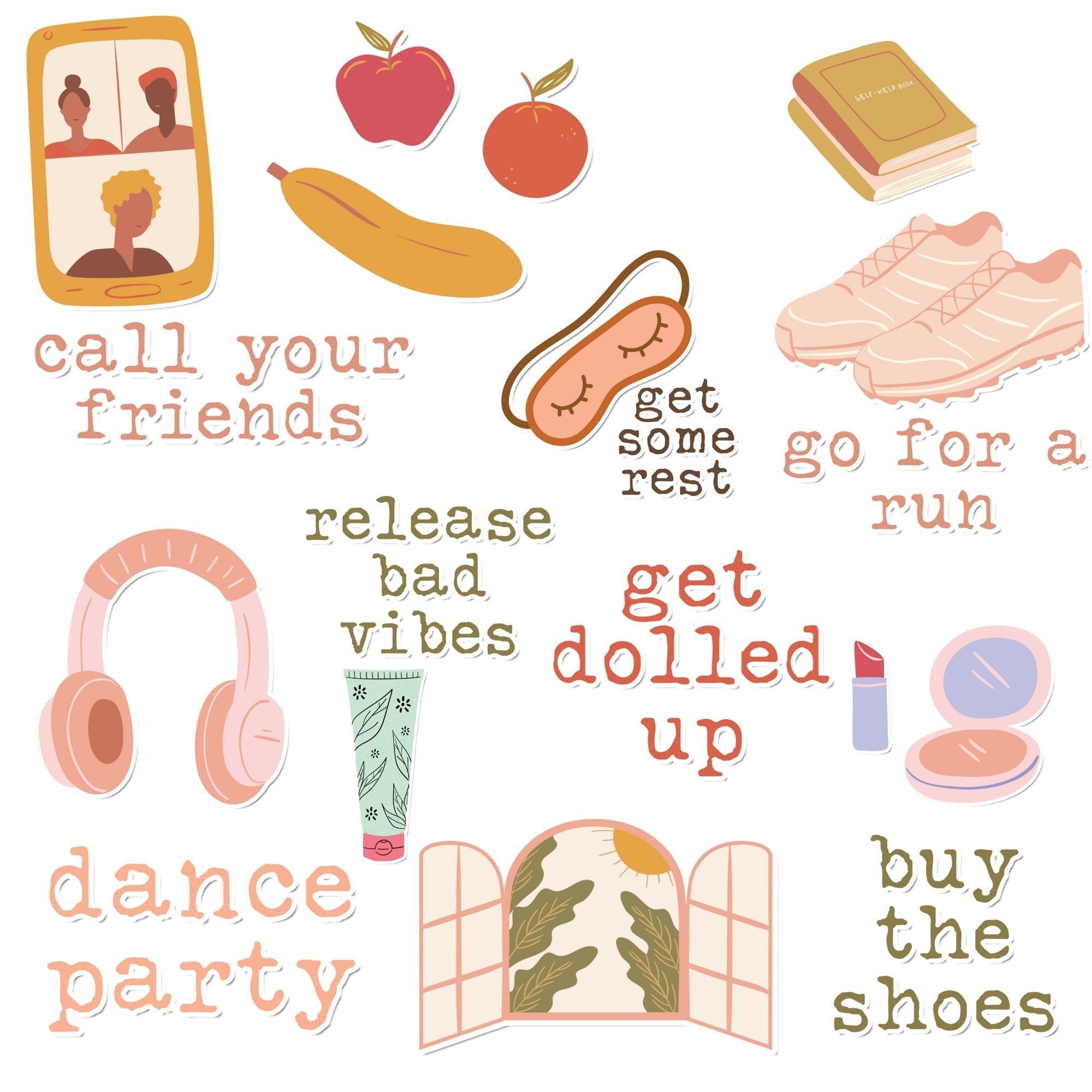 Self Care Digital Stickers, Self Love, Boho, Mental Health Goodnotes ...