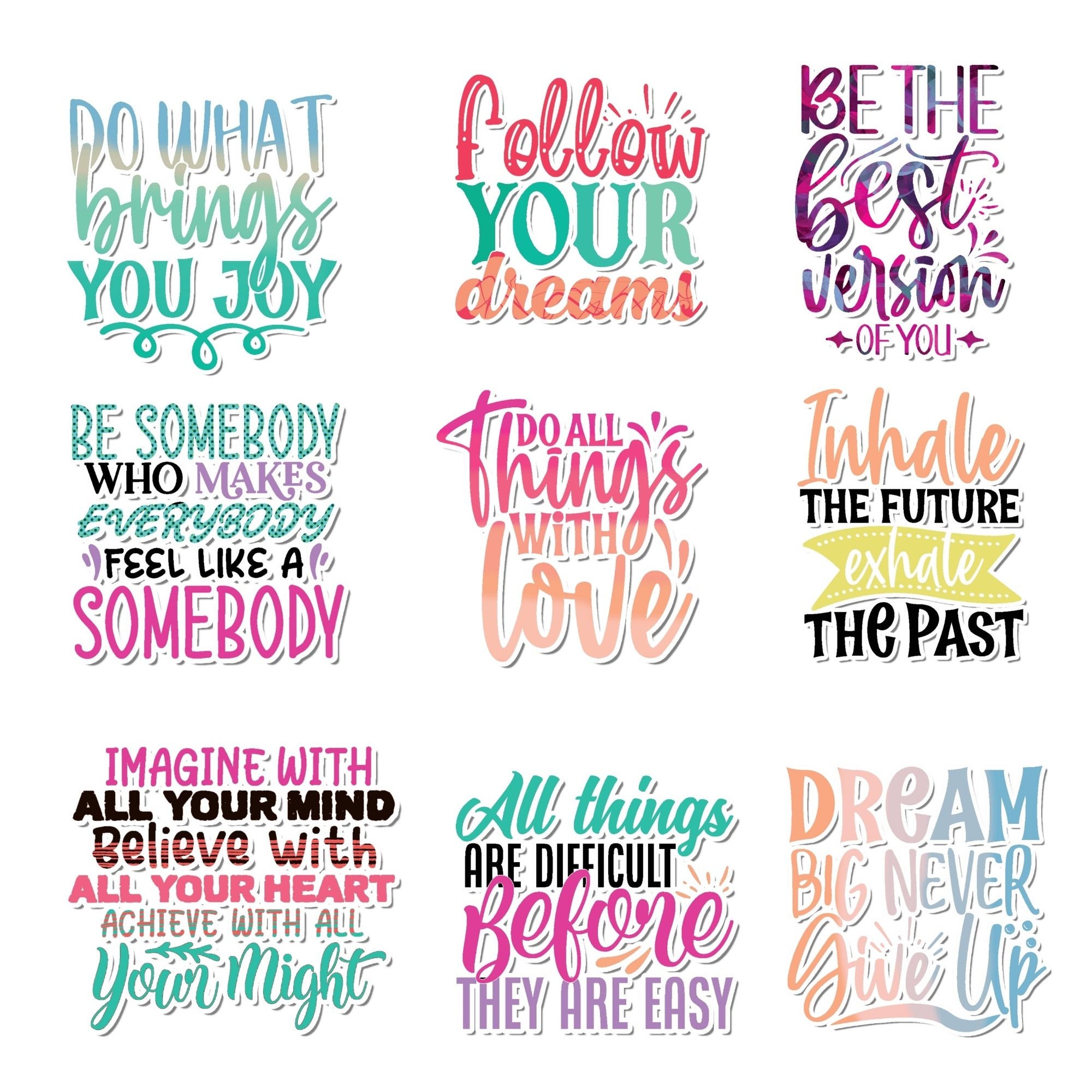 Motivational Digital Stickers Vol 2 Positive Thinking - Etsy