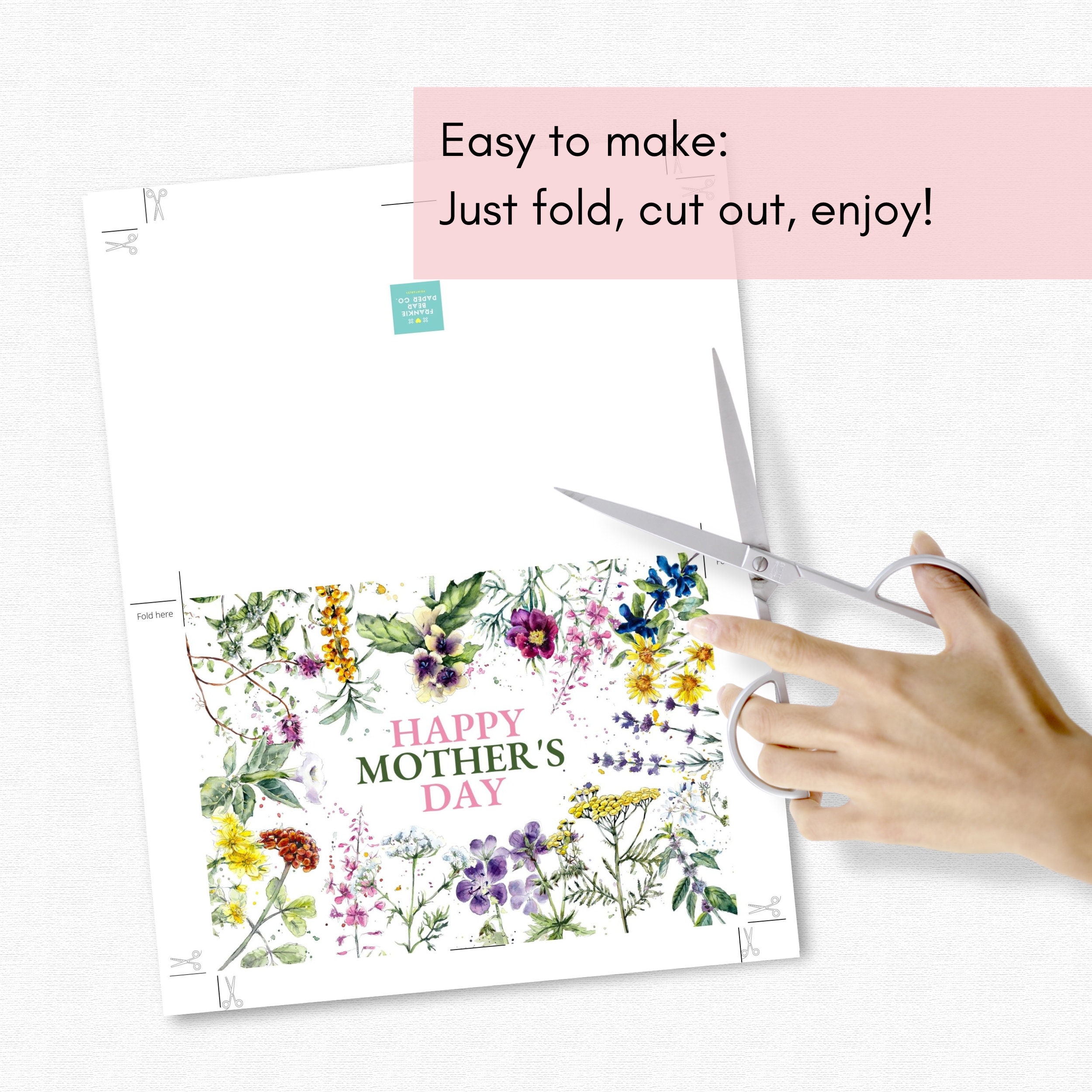 Printable Happy Mothers Day Card, Wildflowers Botanical Garden ...