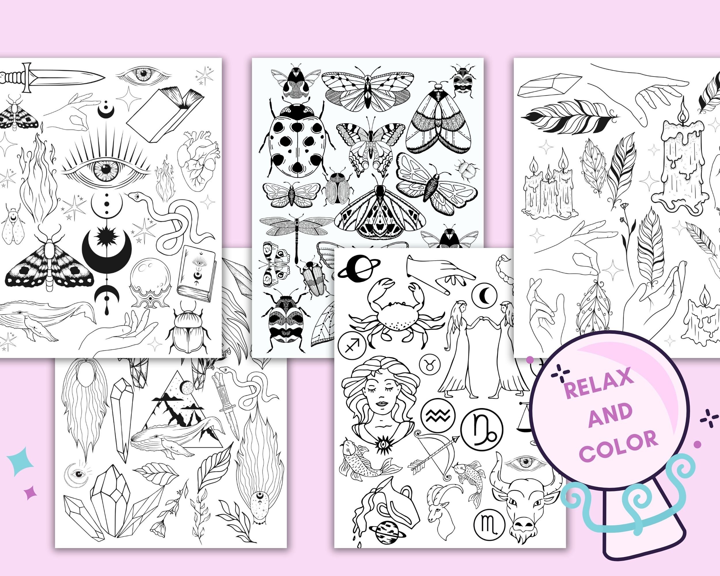 Printable Magic Witch Coloring Book 1 Digital Coloring Book - Etsy
