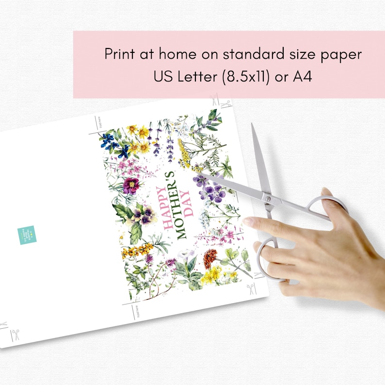 Printable Happy Mothers Day Card, Wildflowers Botanical Garden ...