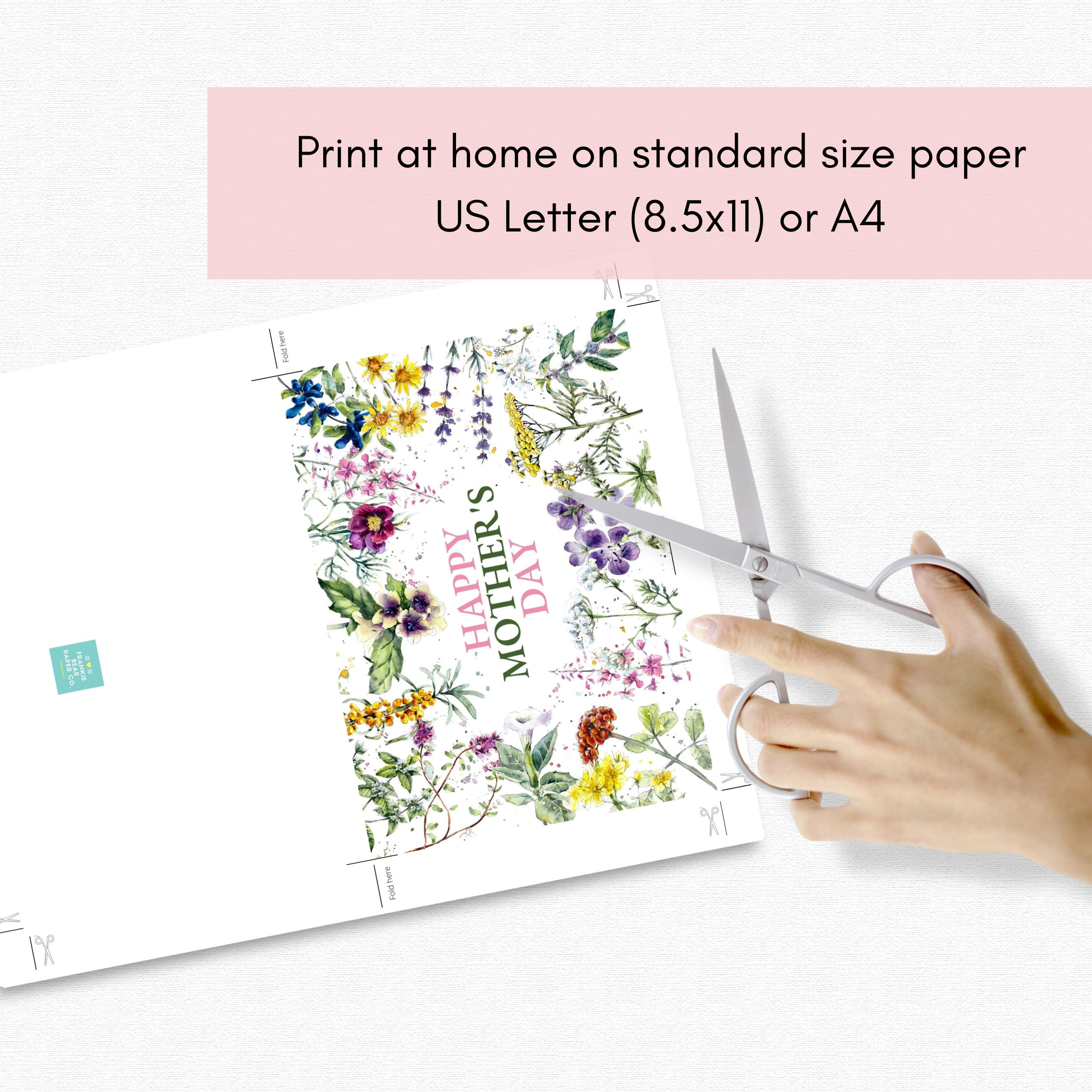 Printable Happy Mothers Day Card, Wildflowers Botanical Garden ...