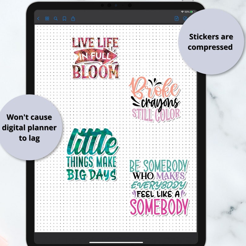 Motivational Digital Stickers Vol 2 Positive Thinking - Etsy