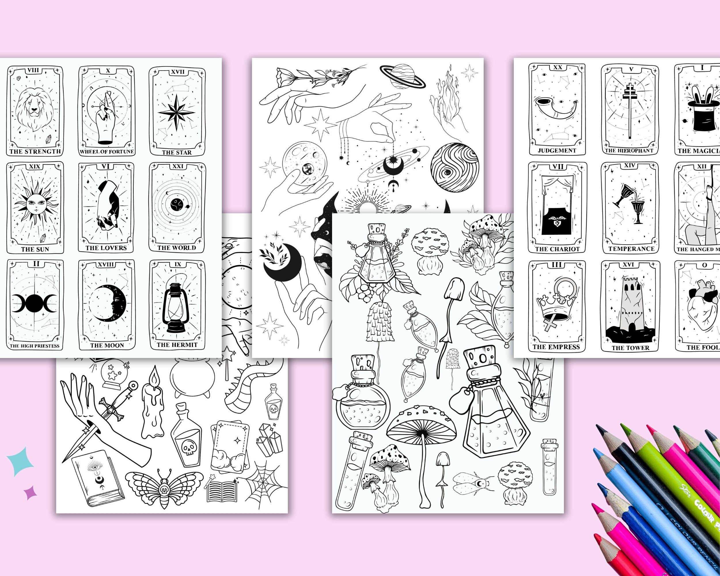 Printable Magic Witch Coloring Book 1 Digital Coloring Book - Etsy