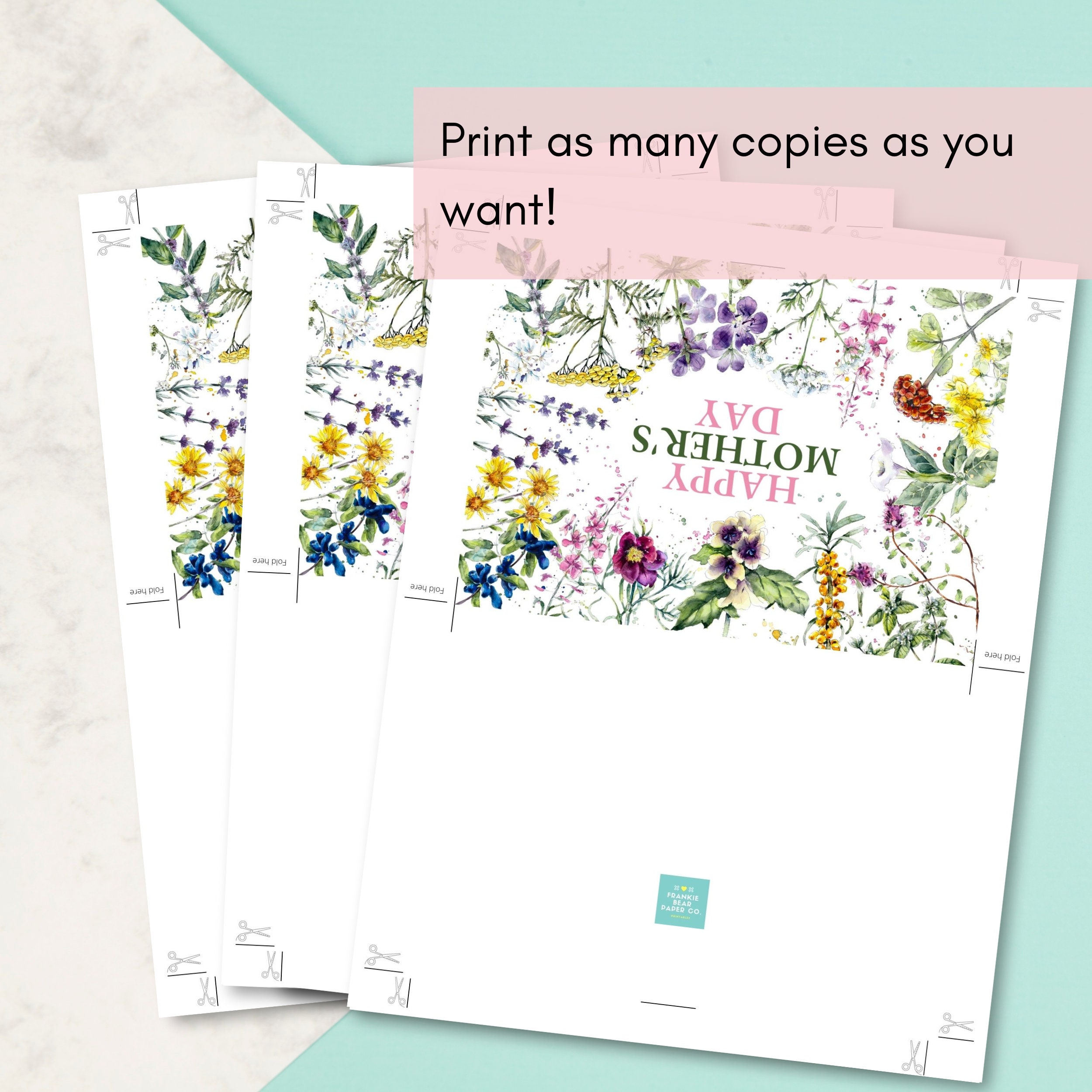 Printable Happy Mothers Day Card, Wildflowers Botanical Garden ...
