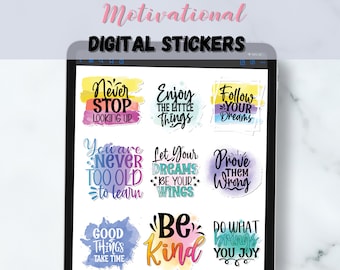 Motivational Digital Stickers Vol 2 Positive Thinking - Etsy