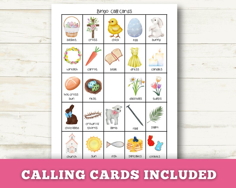 Printable Easter Bingo, Easter Activity for Kids, Christian Easter ...