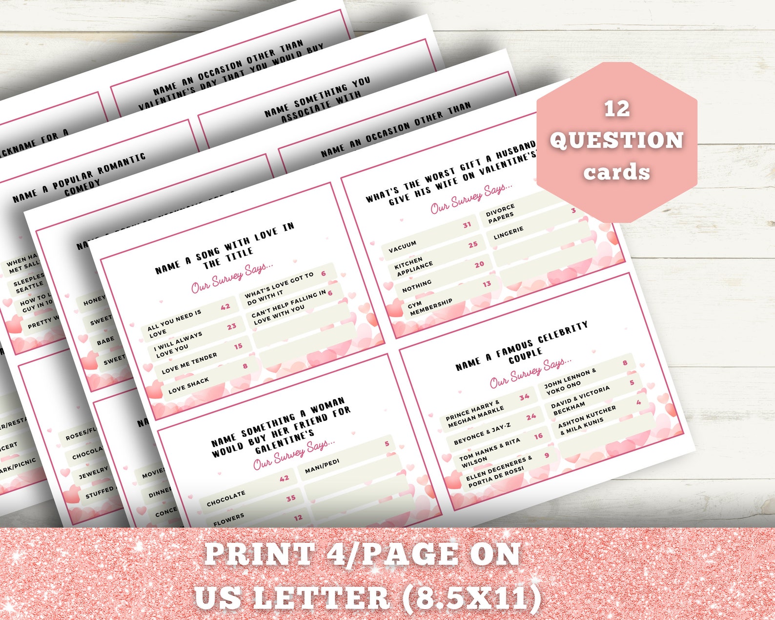 Printable Friendly Feud Valentines Day Game, Family Feud Game ...