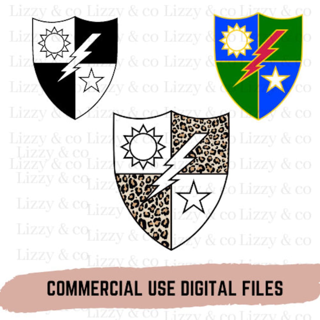 Army 75th Ranger Regiment Unit Crest Black -clip Art Leopard - Cricut ...