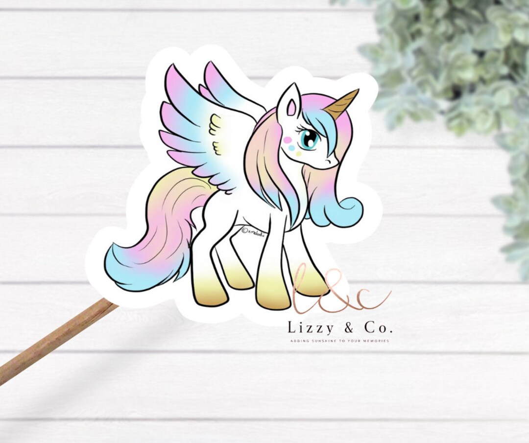 Cartoon Unicorn Digital Sticker Png Download With With-outline Circuit ...