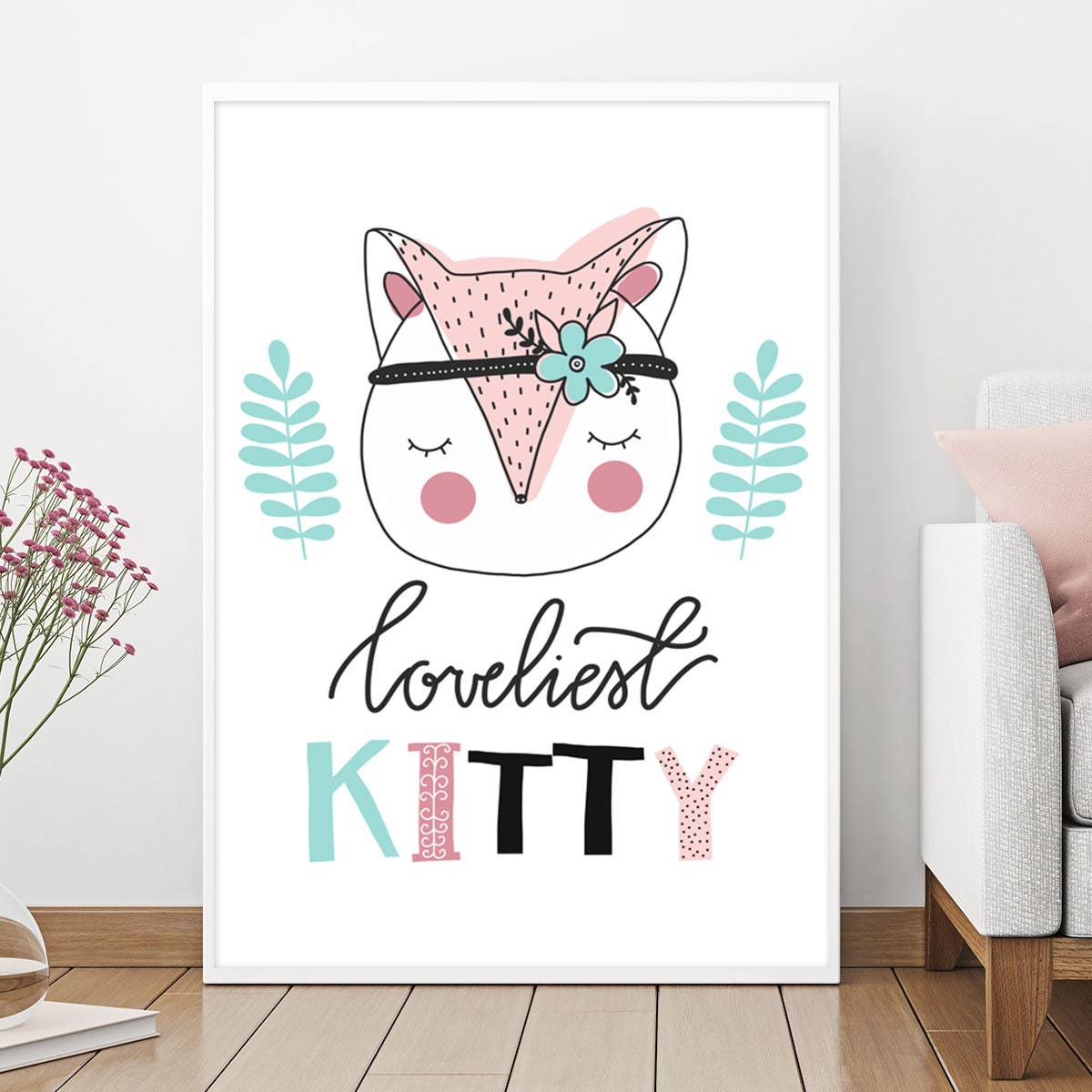 Kitty Art Prints Posters Nursery Decor Poster Wall Art - Etsy