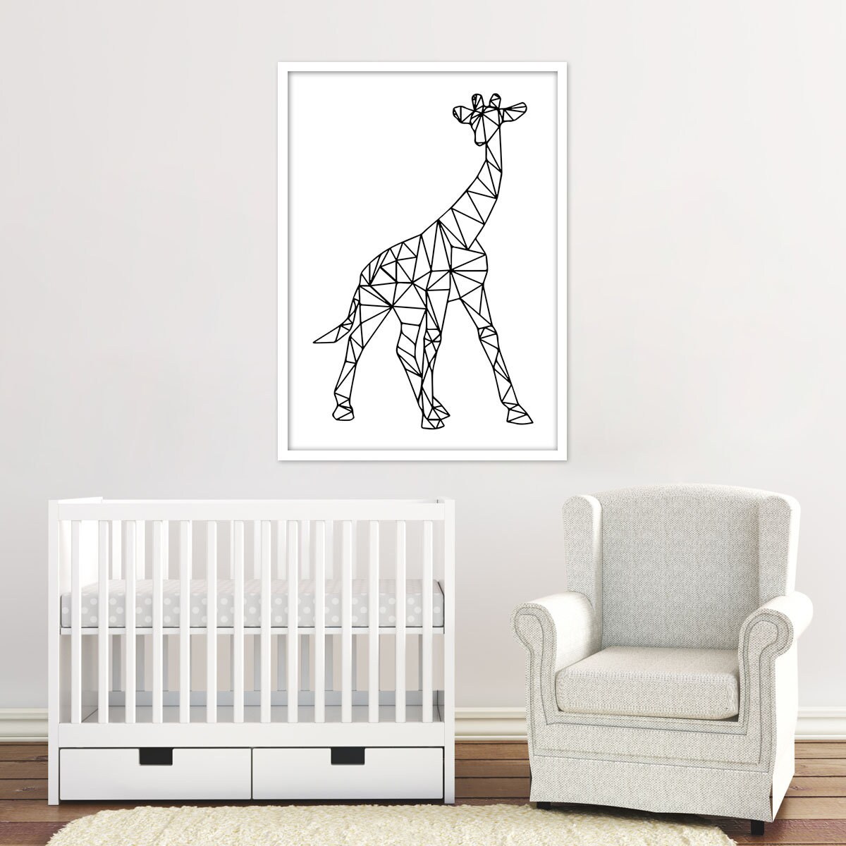 Giraffe Geometric Giraffe Giraffe Wall Art Giraffe Decor | Etsy