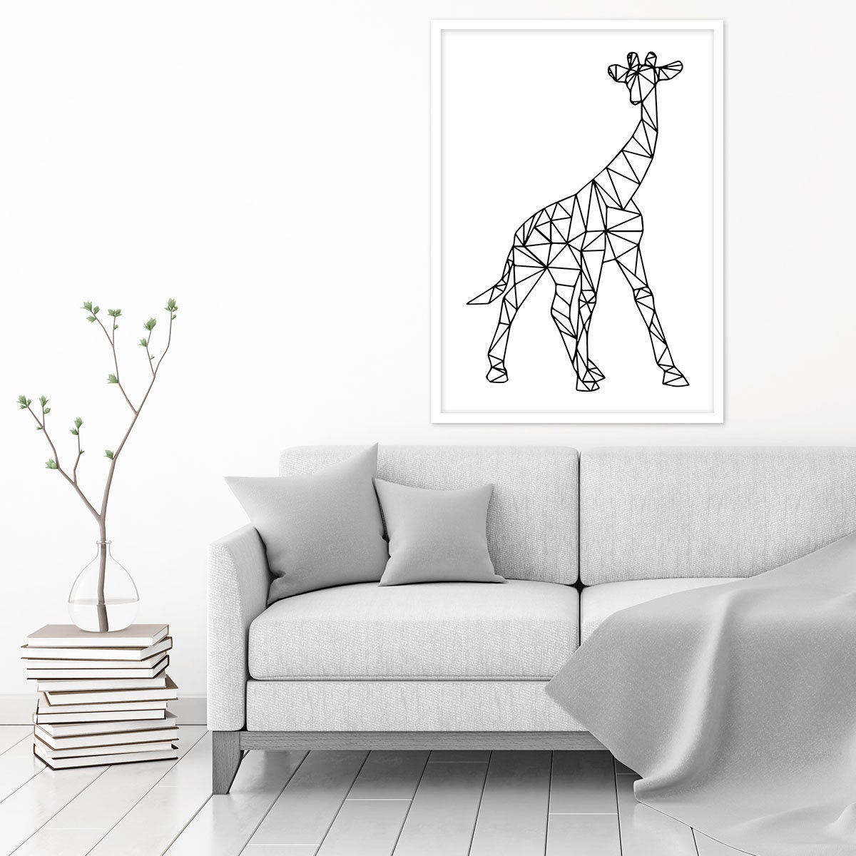 Giraffe Geometric Giraffe Giraffe Wall Art Giraffe Decor | Etsy