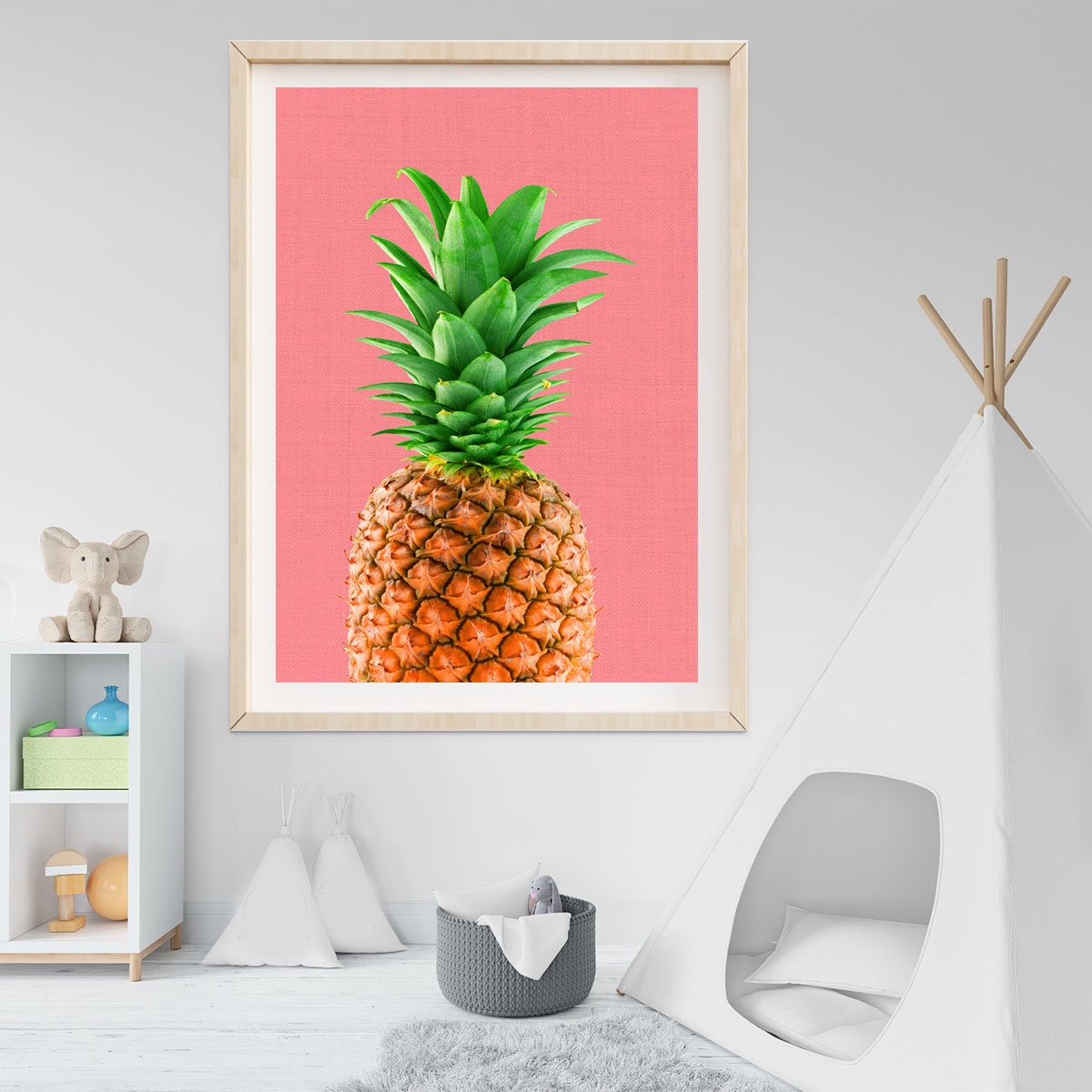 Printable Pineapple, Tropical Print, Wall Art Decor, Colourful, Kitchen ...