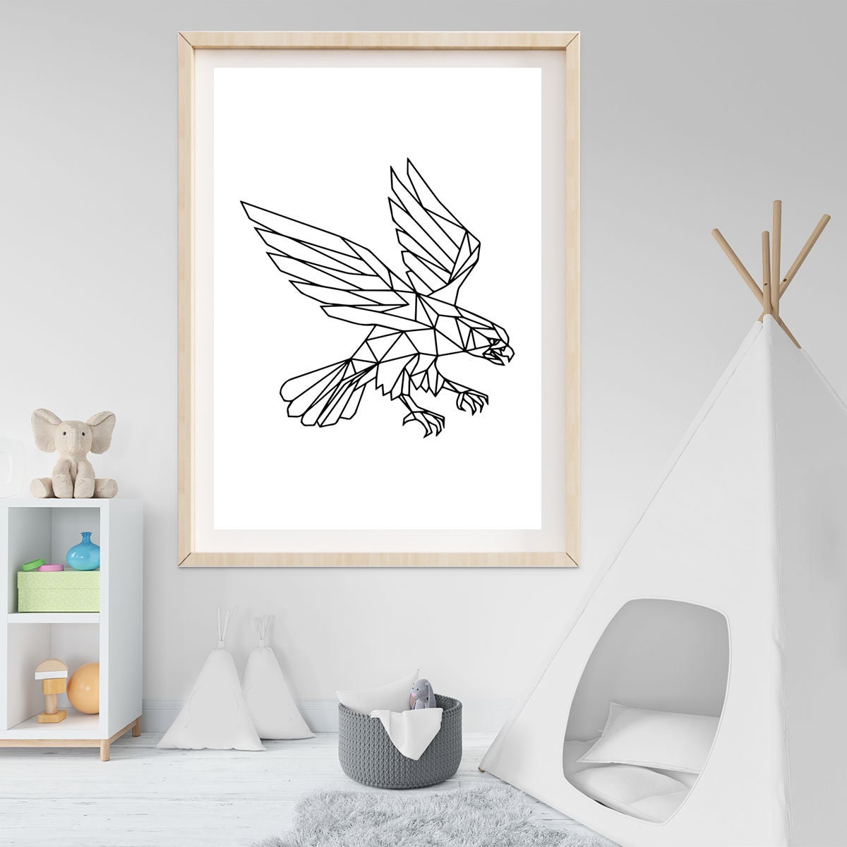 Eagle, Geometric Eagle, Eagle Wall Art, Eagle Decor, Eagle Outlines ...