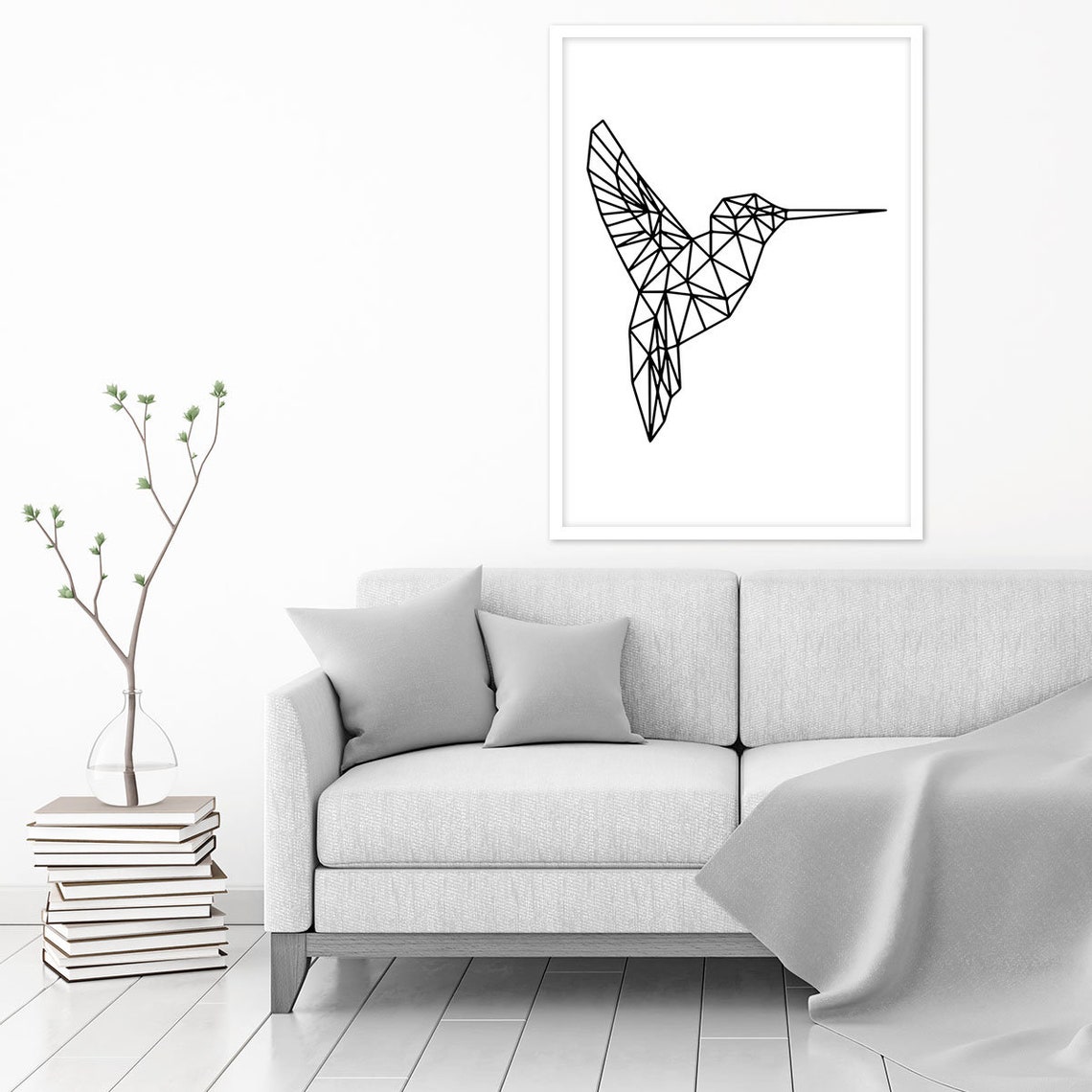 Hummingbird Geometric Hummingbird Hummingbird Wall Art | Etsy