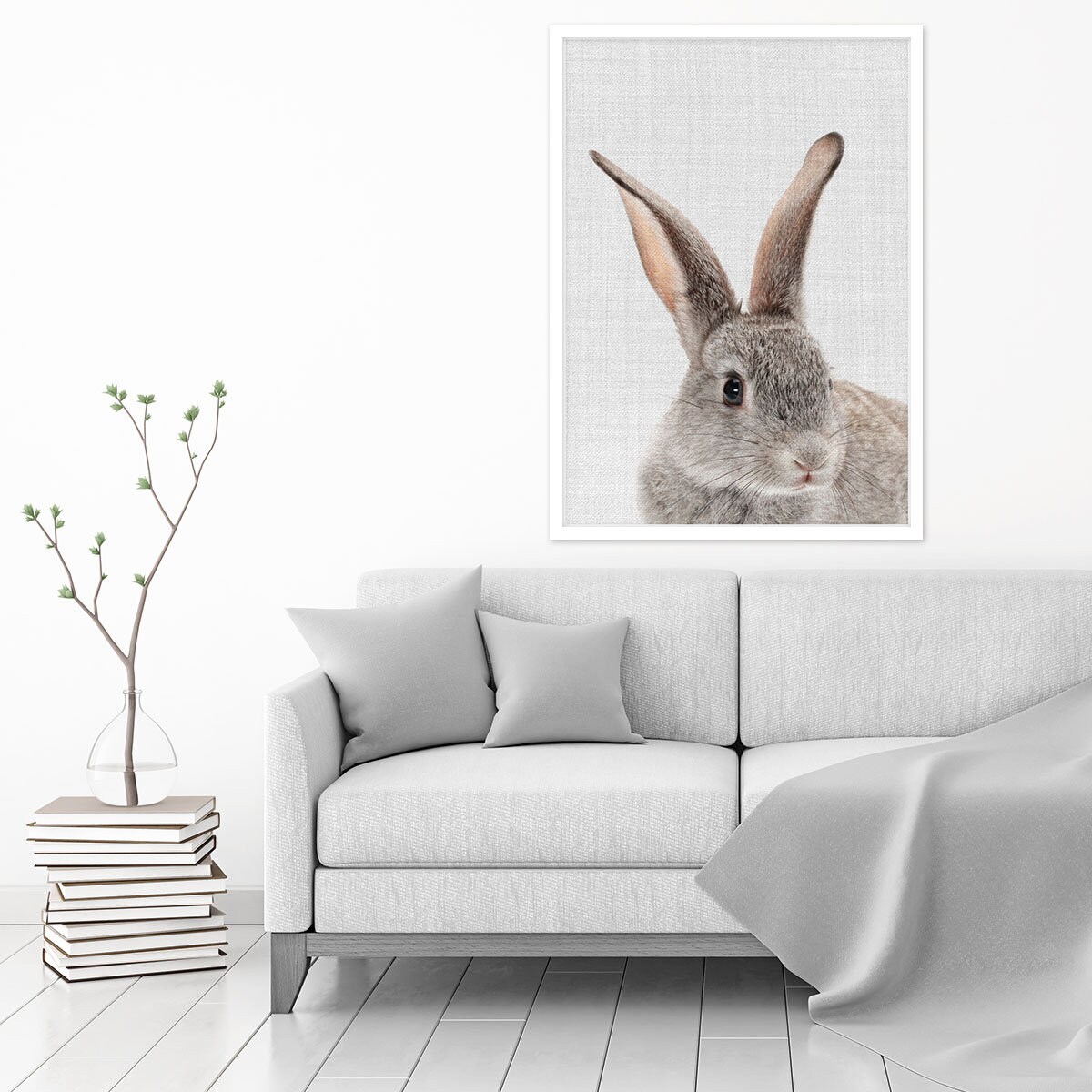 Bunny Rabbit, Woodland Nursery Wall Art Decor, Bunny Rabbit Poster ...