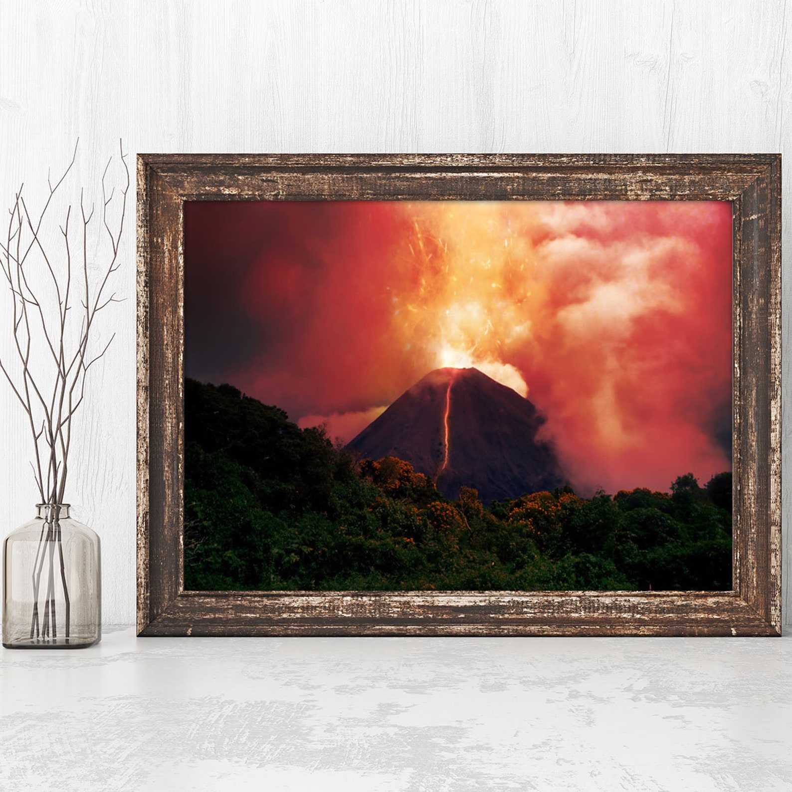 Vulcan Volcano Volcanic Eruption Vulcan Poster Volcano - Etsy