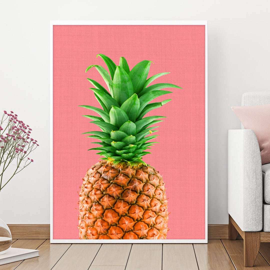 Printable Pineapple, Tropical Print, Wall Art Decor, Colourful, Kitchen ...