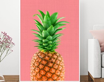 Printable Pineapple Tropical Print Wall Art Decor - Etsy