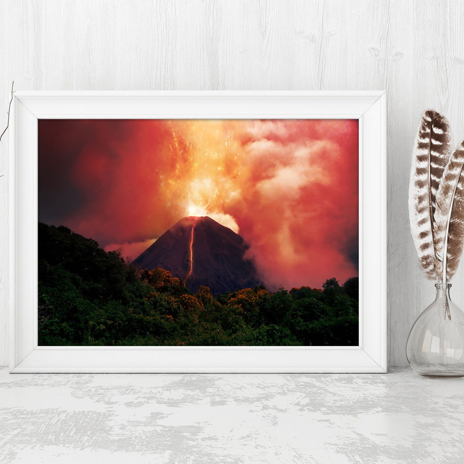 Vulcan Volcano Volcanic Eruption Vulcan Poster Volcano - Etsy