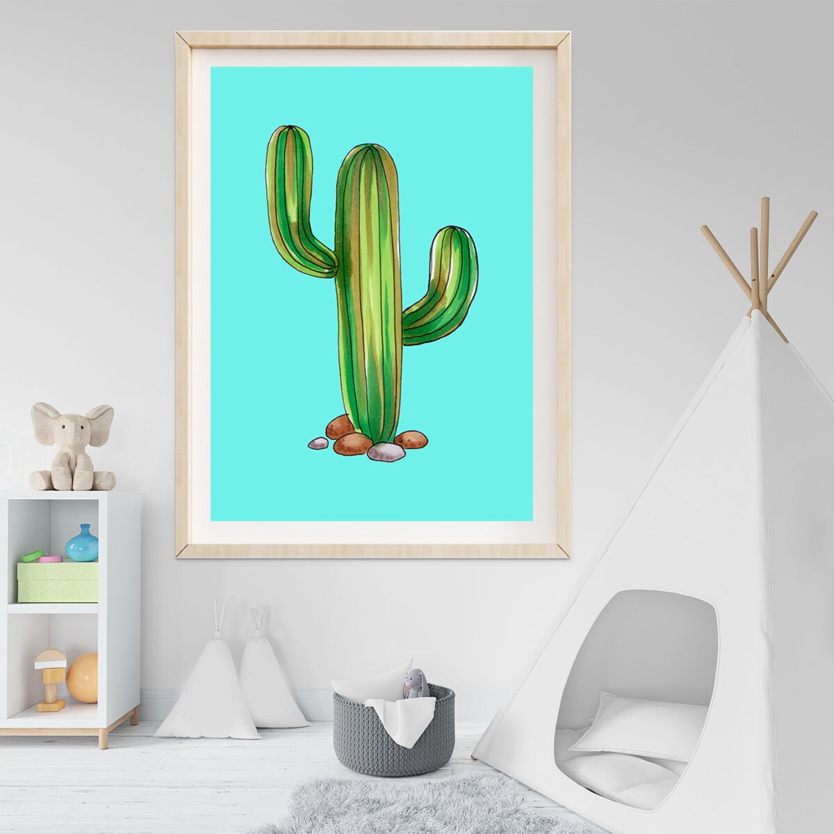 Watercolor Cactus Cactus Art Cactus Nursery Decor Wall | Etsy