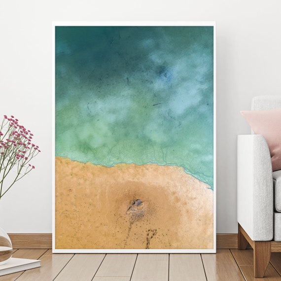 Beach Wall Art Top View Print Coastal Photography | Etsy