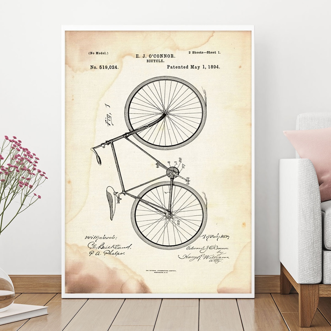 Bicycle Patent, Patent Art, Instant Download, Patent Art Prints, Patent ...