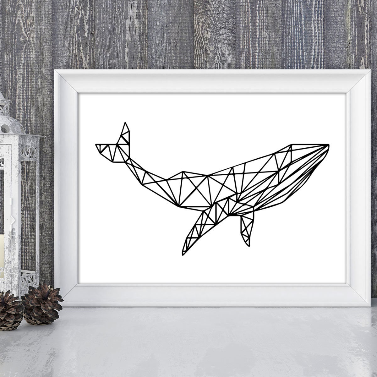 Whale, Geometric Whale, Whale Wall Art, Whale Decor, Whale Outlines ...
