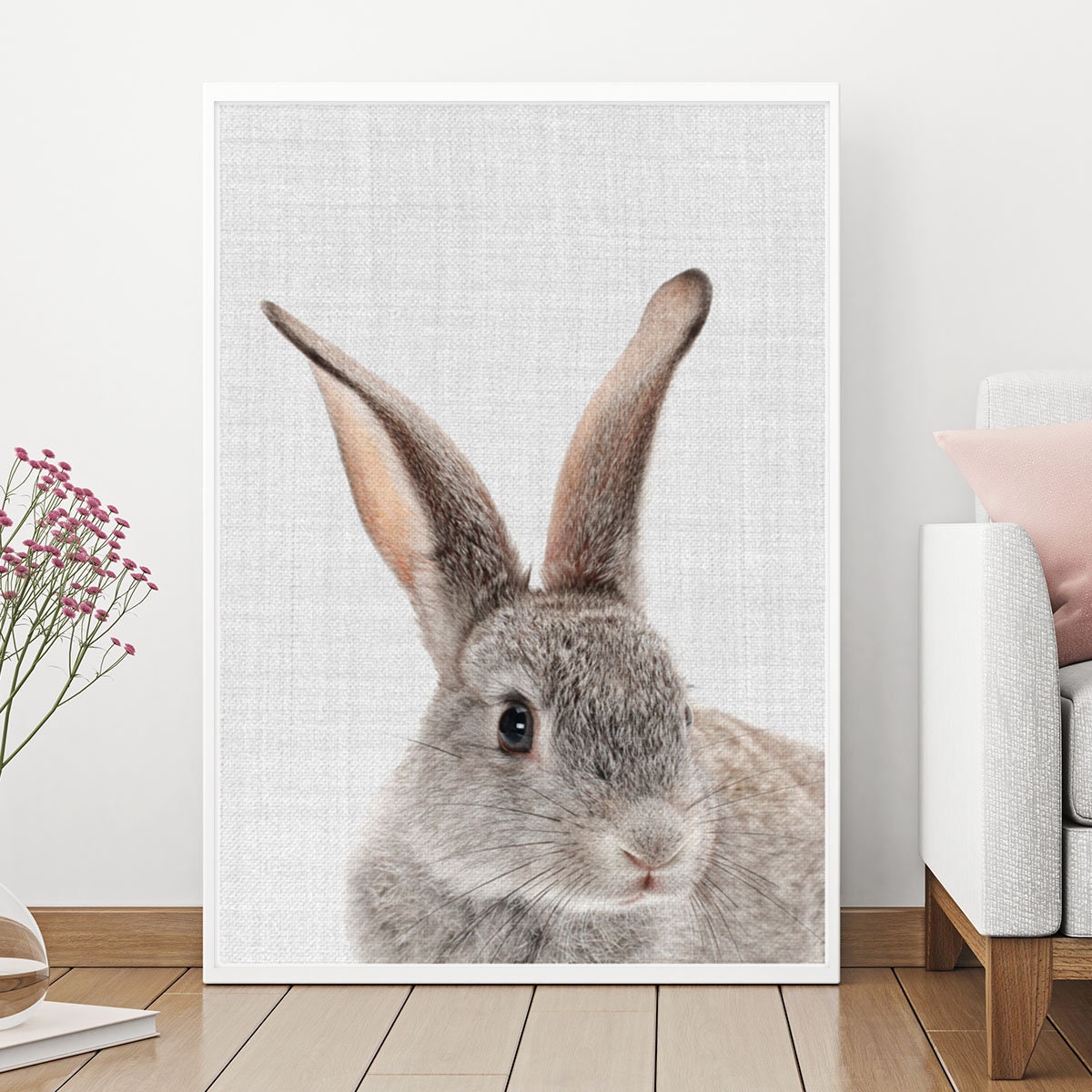Bunny Rabbit, Woodland Nursery Wall Art Decor, Bunny Rabbit Poster ...