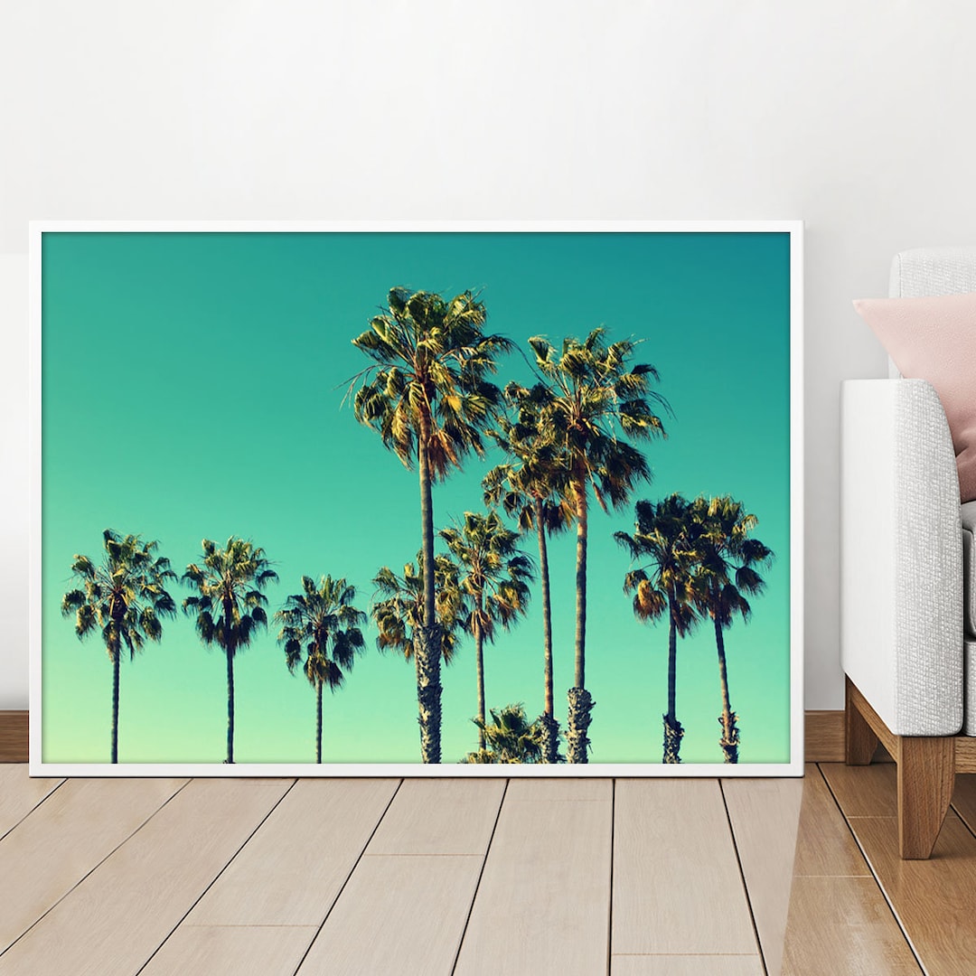 Palm Tree Print, Printable Digital Download, Beach Coastal Tropical ...