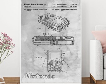 Game Boy Blueprint - Etsy