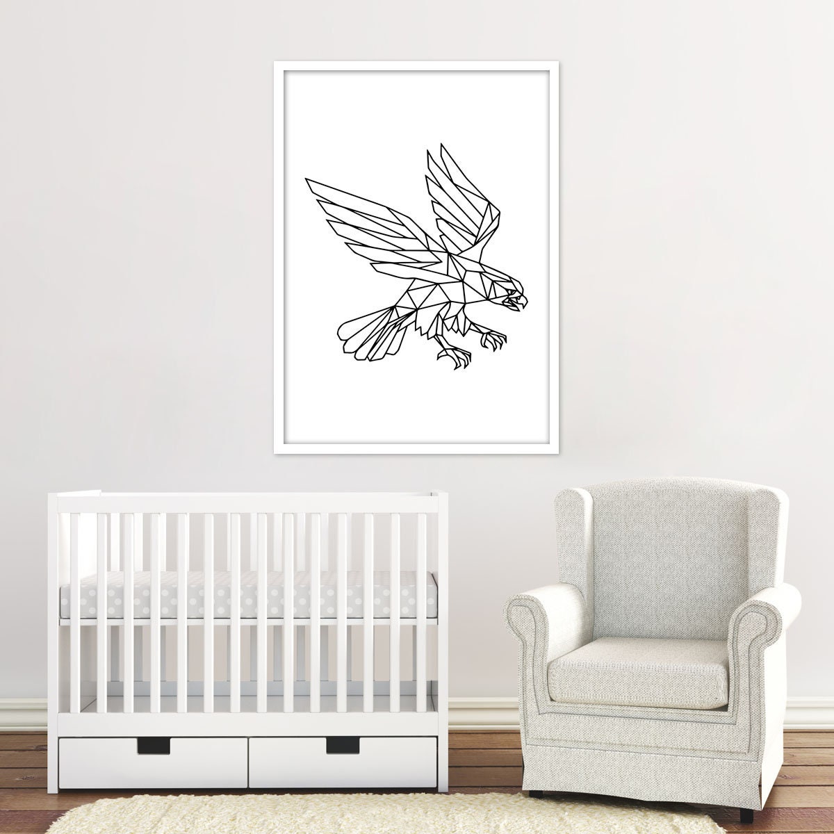 Eagle, Geometric Eagle, Eagle Wall Art, Eagle Decor, Eagle Outlines ...