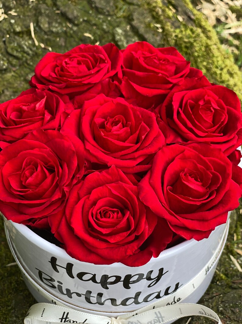 Red Preserved Roses That Last a Year Forever Bouquet - Etsy