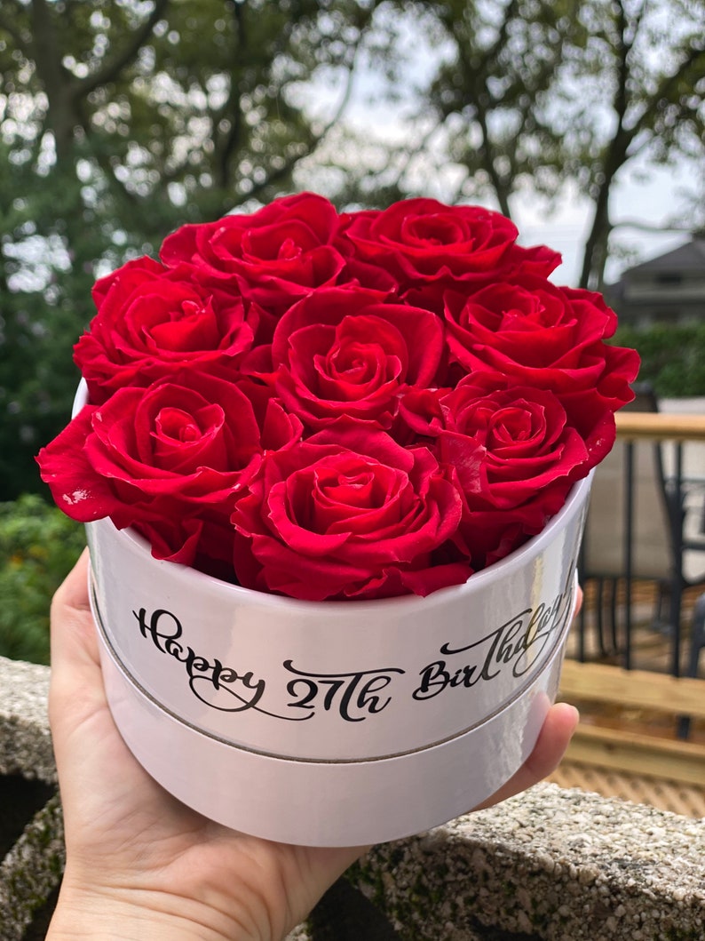 Red Preserved Roses That Last a Year Forever Bouquet | Etsy