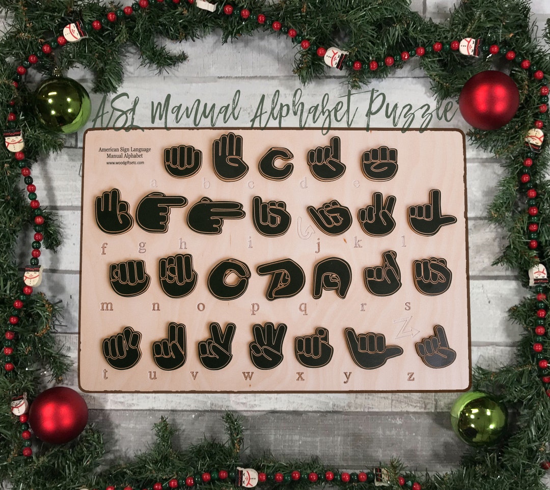 Sign Language Alphabet Puzzle Made of Baltic Birch! - Etsy