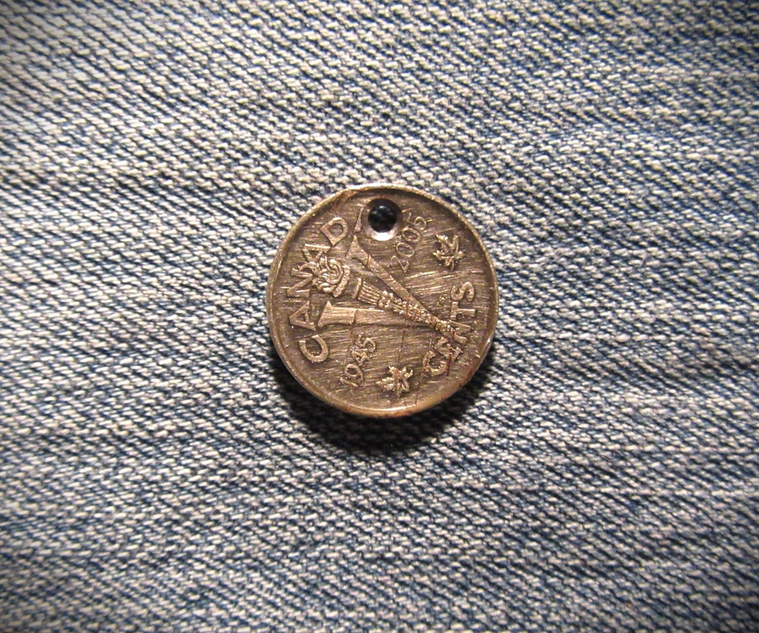 Canadian VICTORY NICKEL, Good Luck, Commemorative Coin, Amulet, Pendant ...